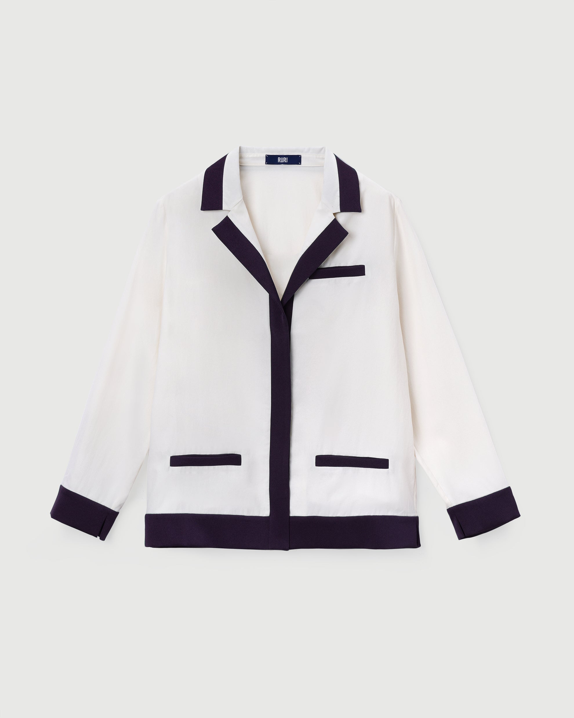 Sydney Shirt Jacket - Egg Shell / Black – RURI